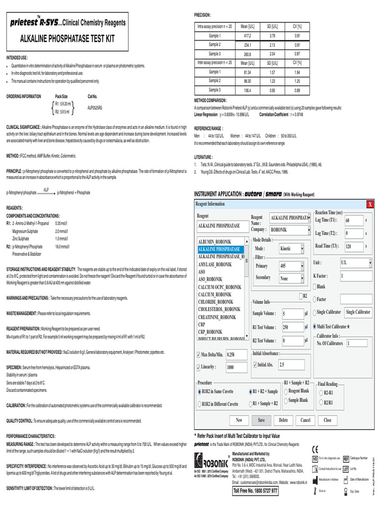 2 Alkaline Phosphatase Test Kit | PDF
