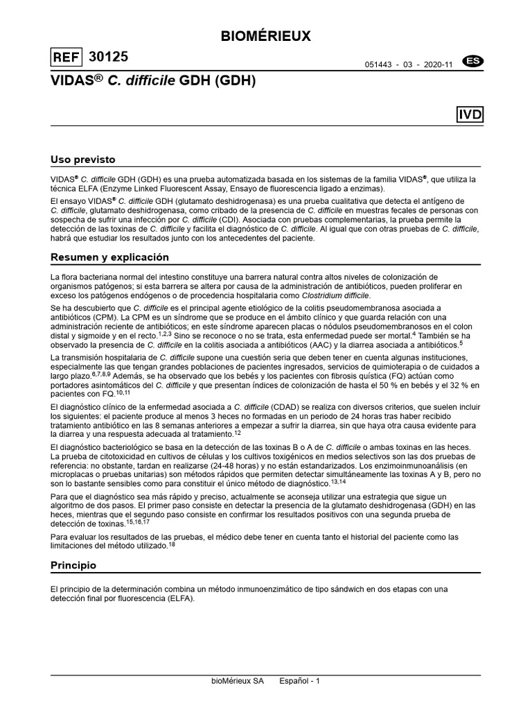 Inserto GDH VIDAS3 | PDF