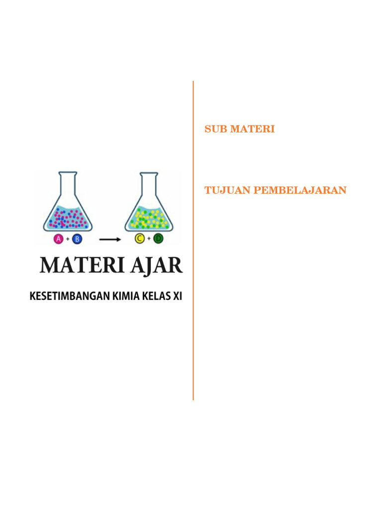 Materi Ajar Kesetimbangan Kimia | PDF