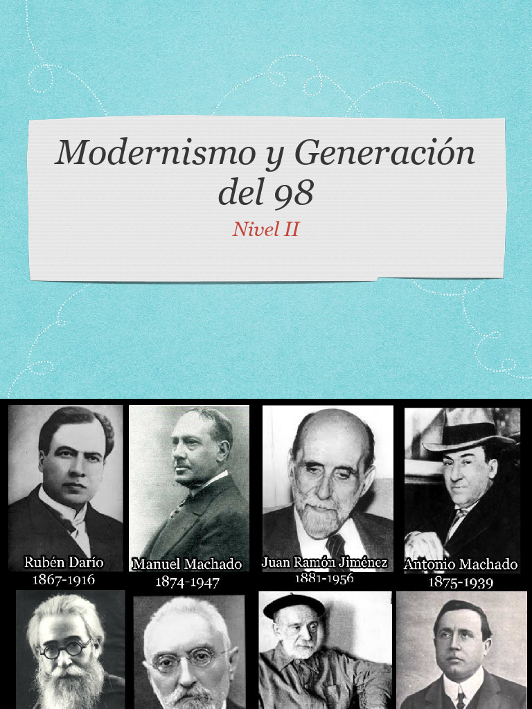 Presentación Modernismo y Generación Del 98 | PDF