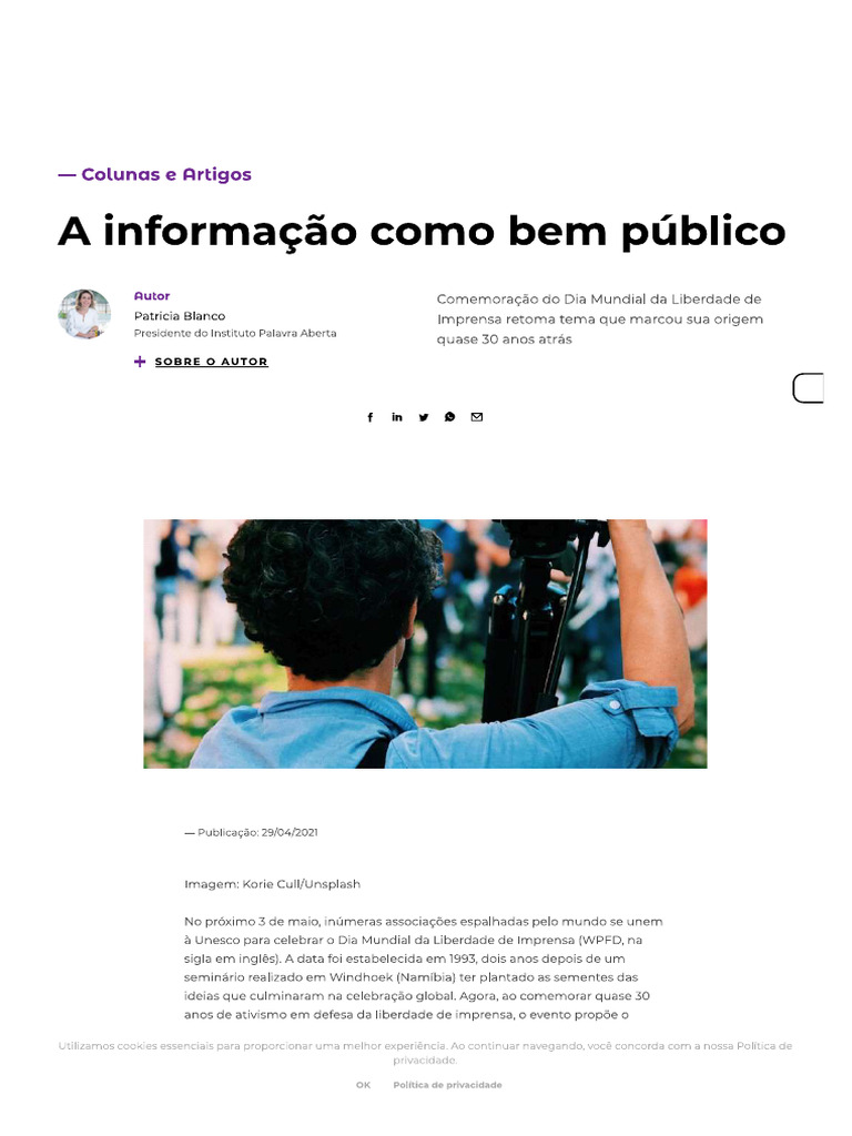 A Informação Como Bem Público | PDF