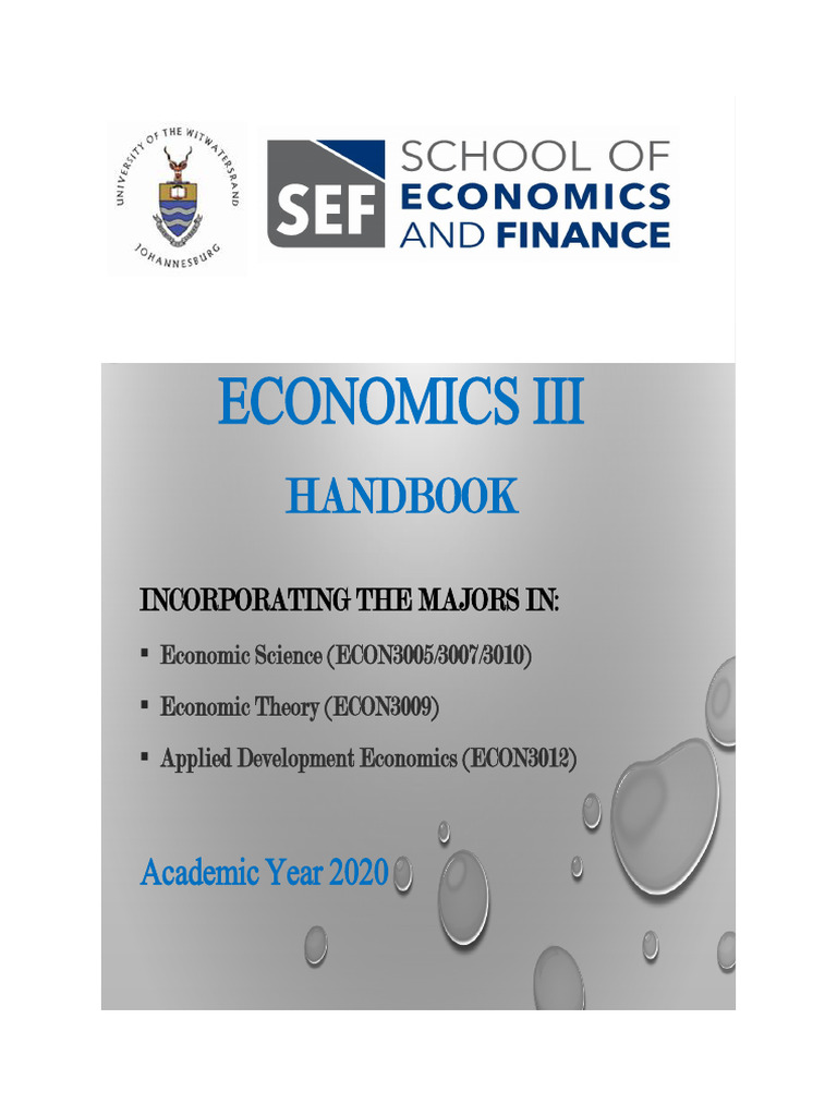 Course Content Econometrics Wits 2020 | PDF | Economics | Regression ...