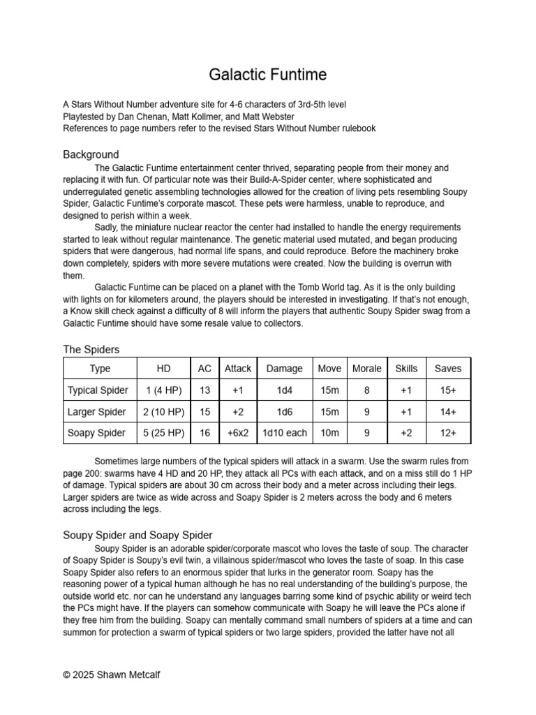 Galactic Funtime | PDF | Spider