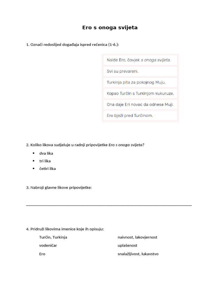 Ero S Onoga Svijeta | PDF