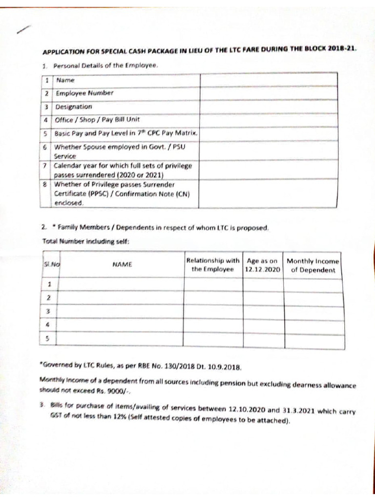 LTC application | PDF