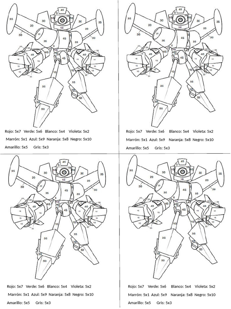 Tabla Del 5 Robot | PDF
