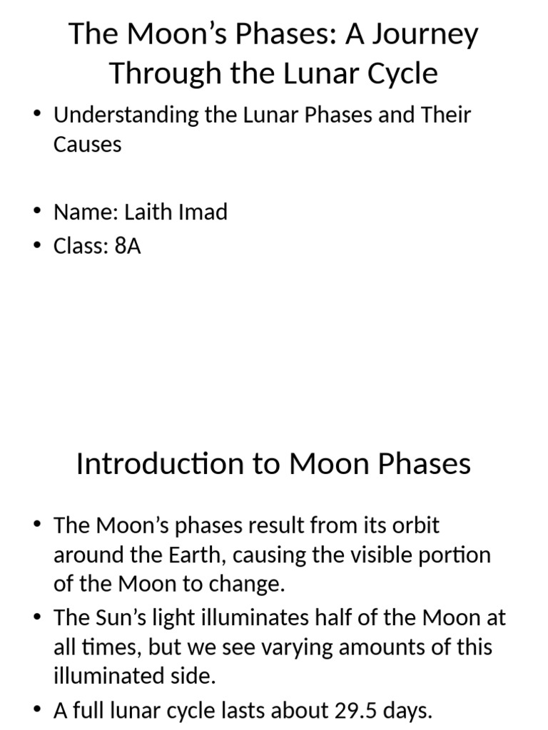 Moon Phases Presentation | PDF | Moon | Astronomy