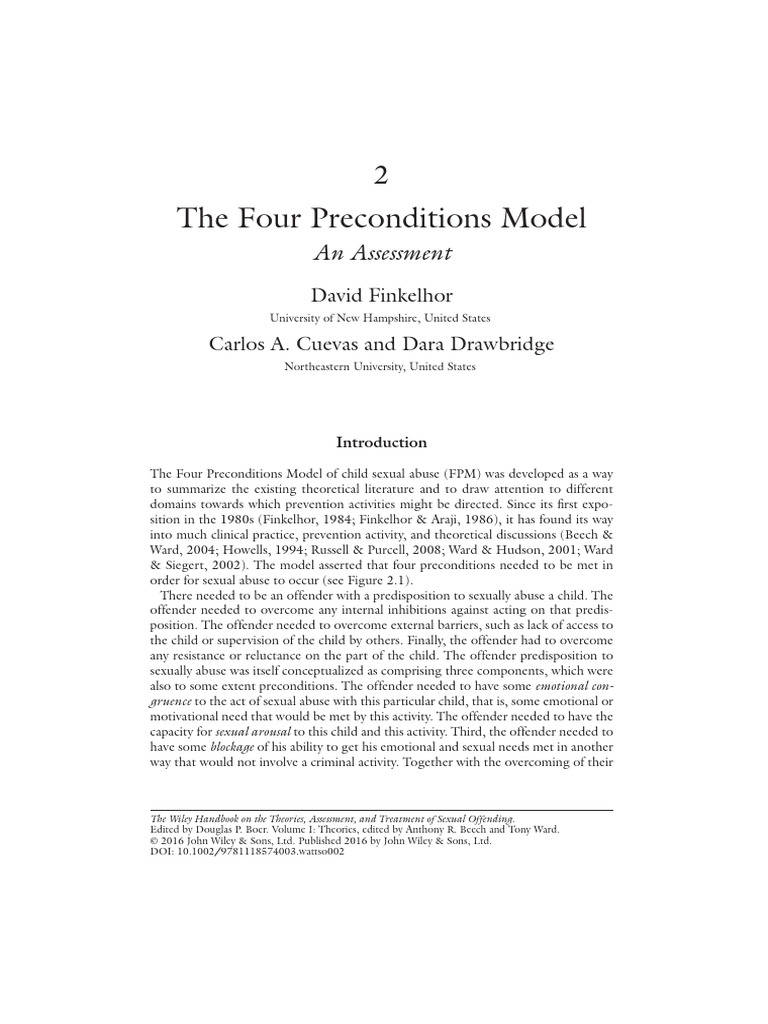 Assessment of the Four Preconditions Model | PDF | Attachment Theory ...