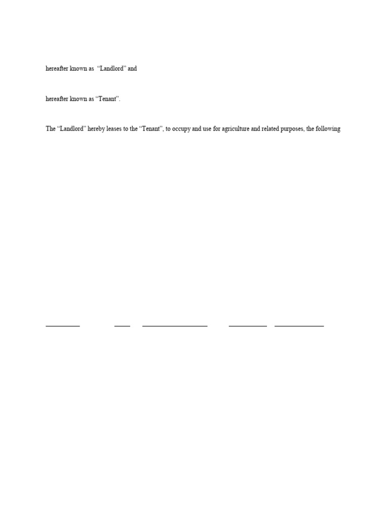 19_SimpleLandLeaseForm | PDF | Lease | Leasehold Estate