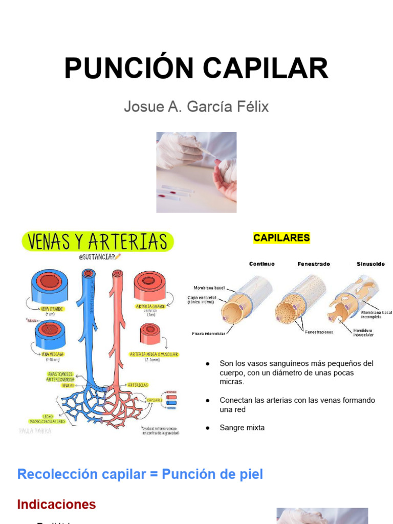 Punción Capilar: Procedimiento y Consideraciones | PDF | Capilar ...