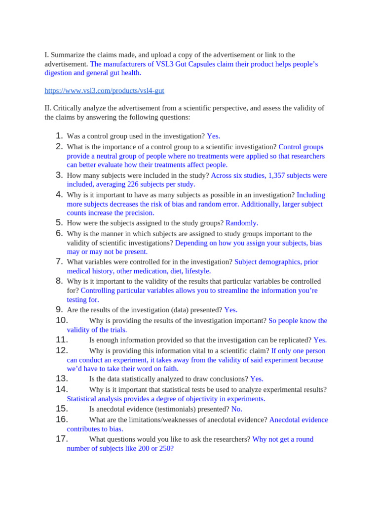 Scientific Validity of Advertisements-2 | PDF | Experiment | Validity ...