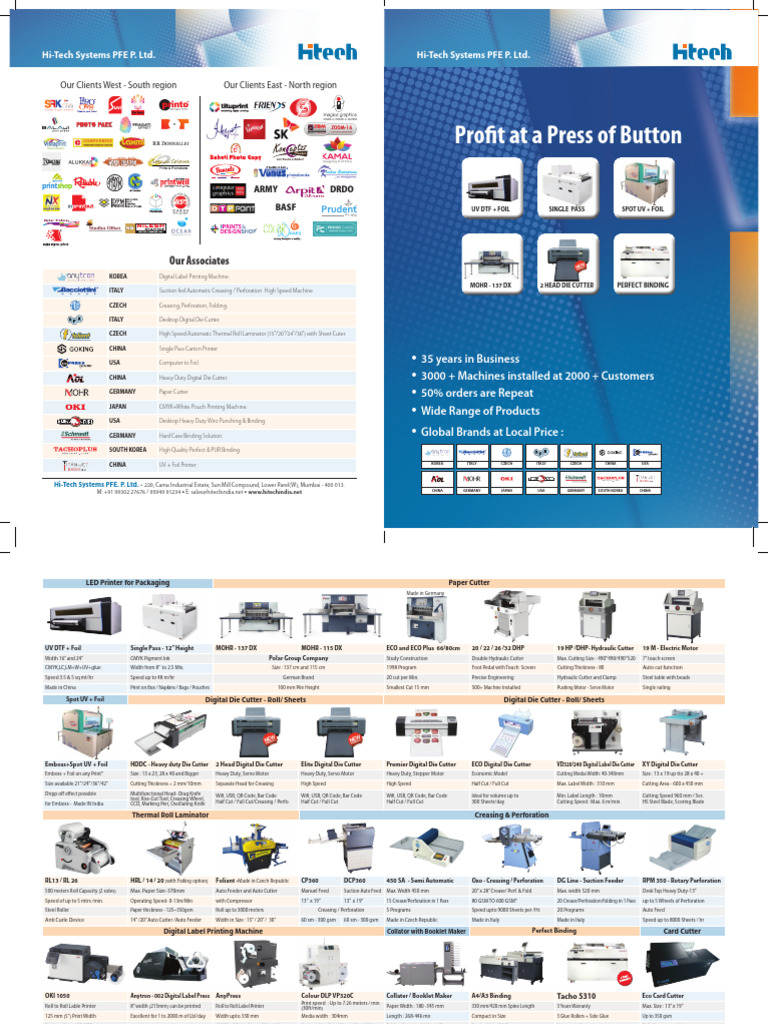 Hi-Tech Printing Solutions Overview | PDF | Printing | Manufactured Goods