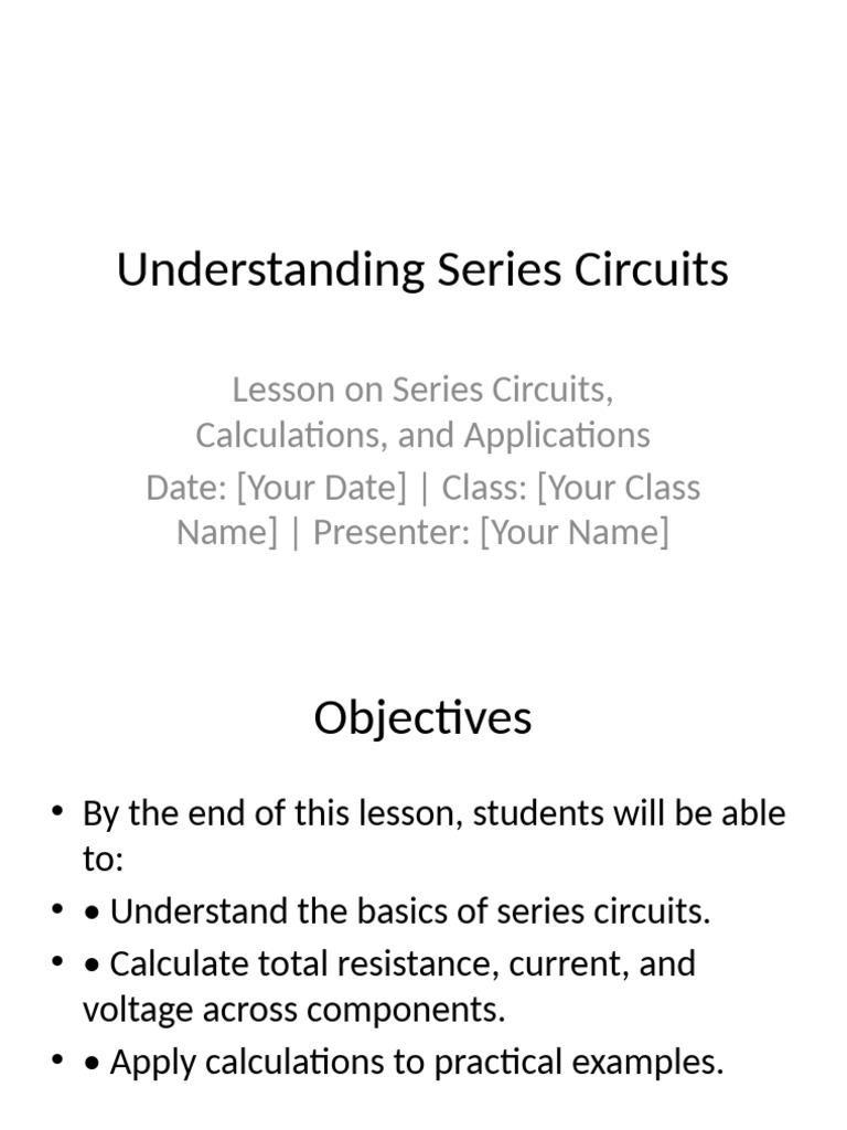 Series Circuits: Basics and Calculations | PDF
