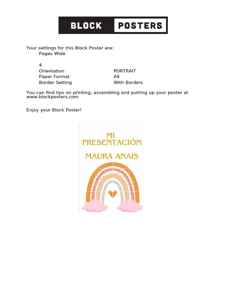 Block Poster Setup Guide | PDF