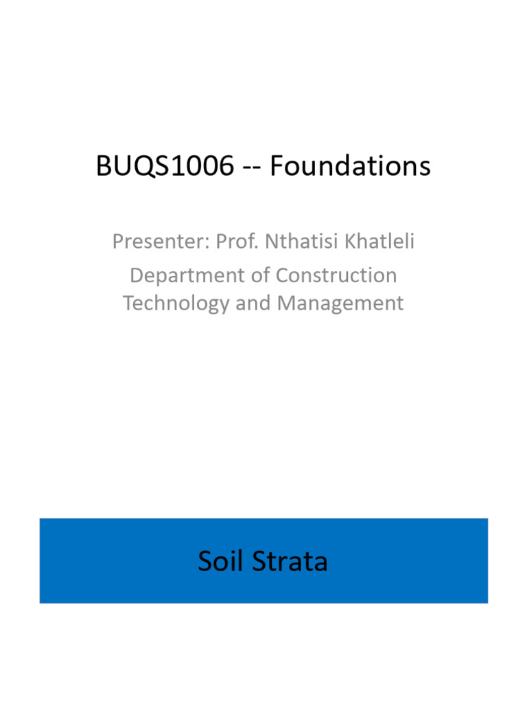 Soil Strata and Characteristics Explained | PDF | Soil | Deep Foundation