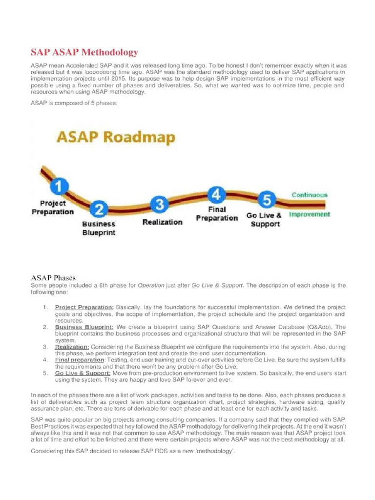 SAP ASAP Methodology | PDF