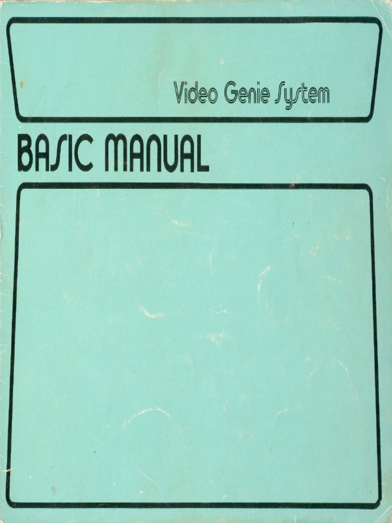 Video Genie-System Basic Manual | PDF