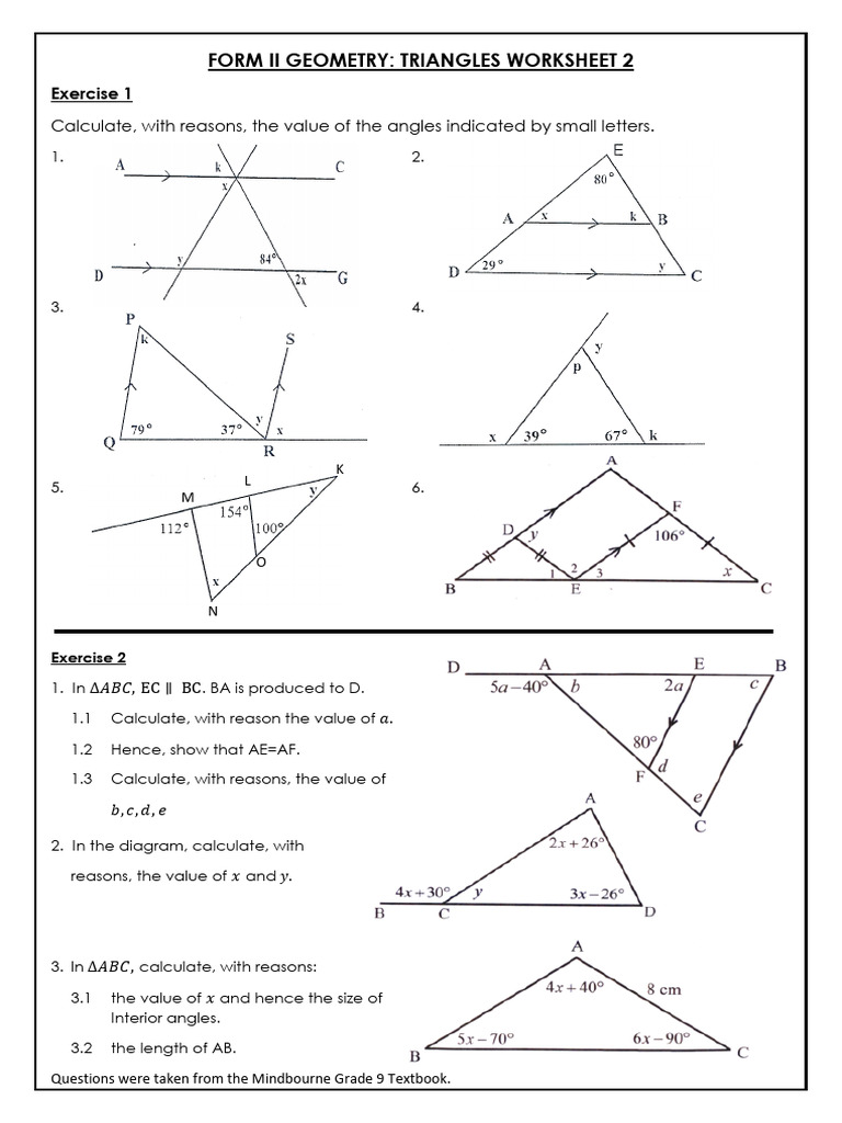 F2 Triangles WS 2- Mindbourne 2024 | PDF