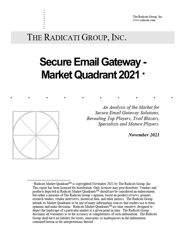 Licensed Secure Email Gateway - Market Quadrant - 2021 | PDF | Security ...