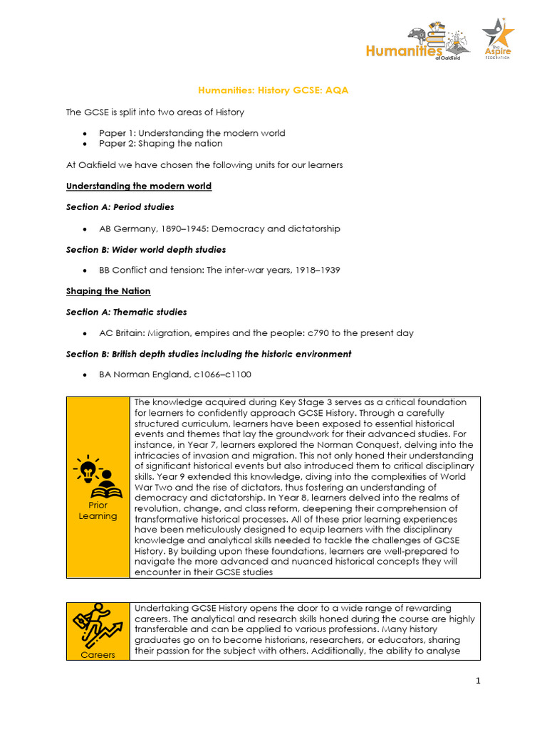 AQA GCSE History: Germany & Modern World | PDF | Nazi Germany | Adolf ...