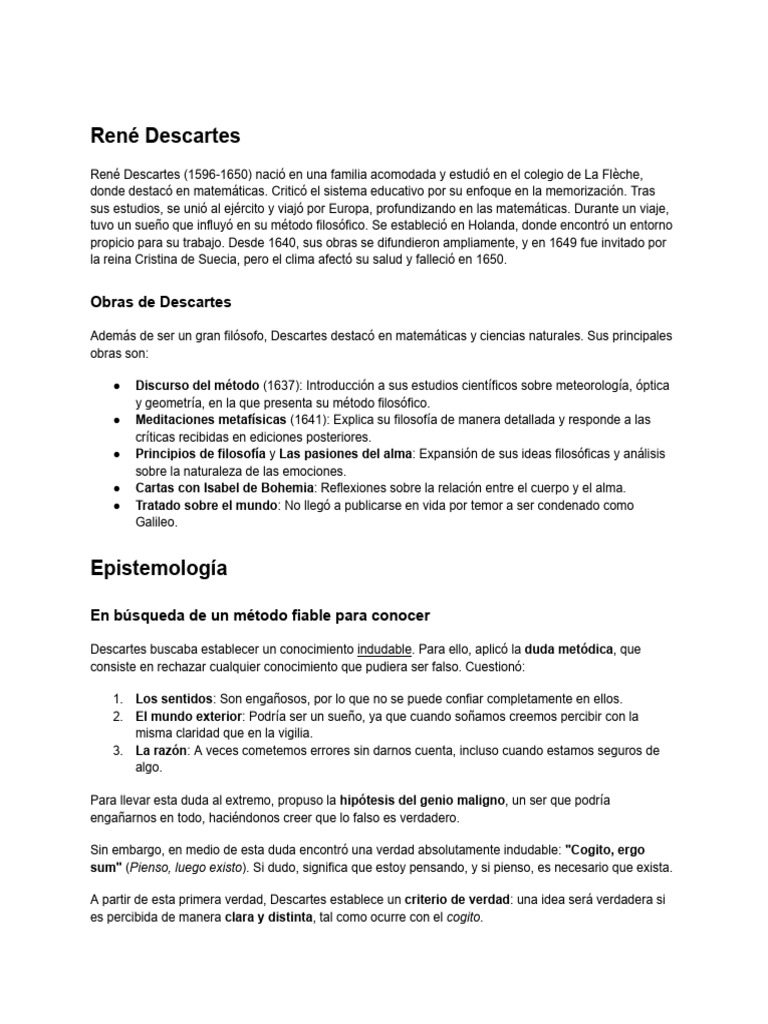 FILOSOFIA - Descartes | PDF | René Descartes | Teoría de sustancias