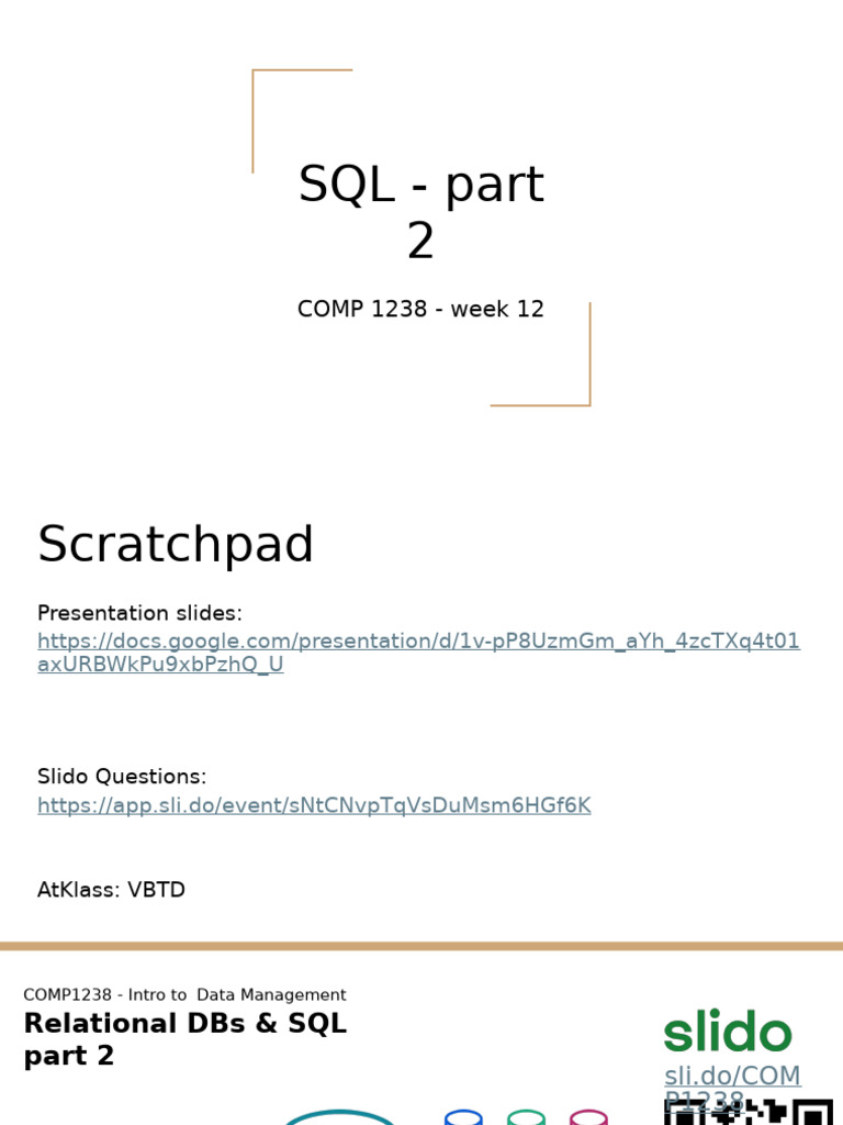 Week_12_SQL2 | PDF | Database Index | Information Technology