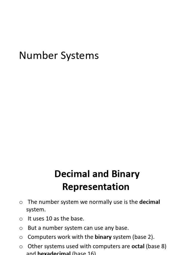 Number Systems | PDF | Computer Data | Mathematics