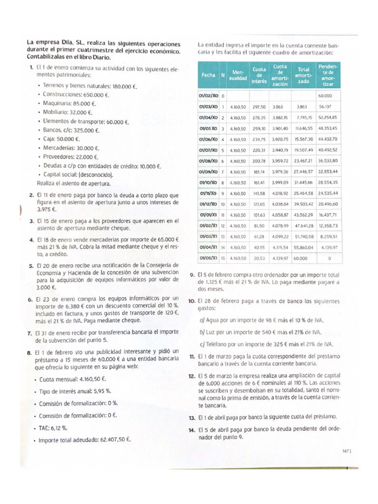Supuesto Tipo Examen 1 Evaluación. | PDF