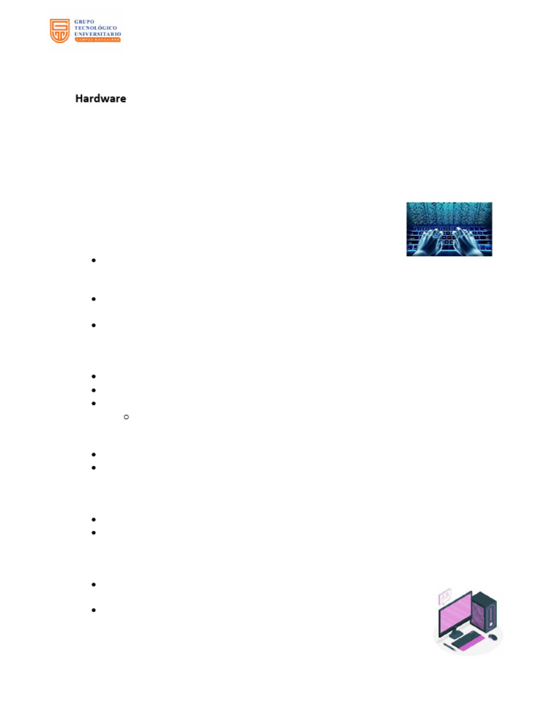 Hardware y Software: Definición y Tipos | PDF | Hardware de la computadora | Periférico