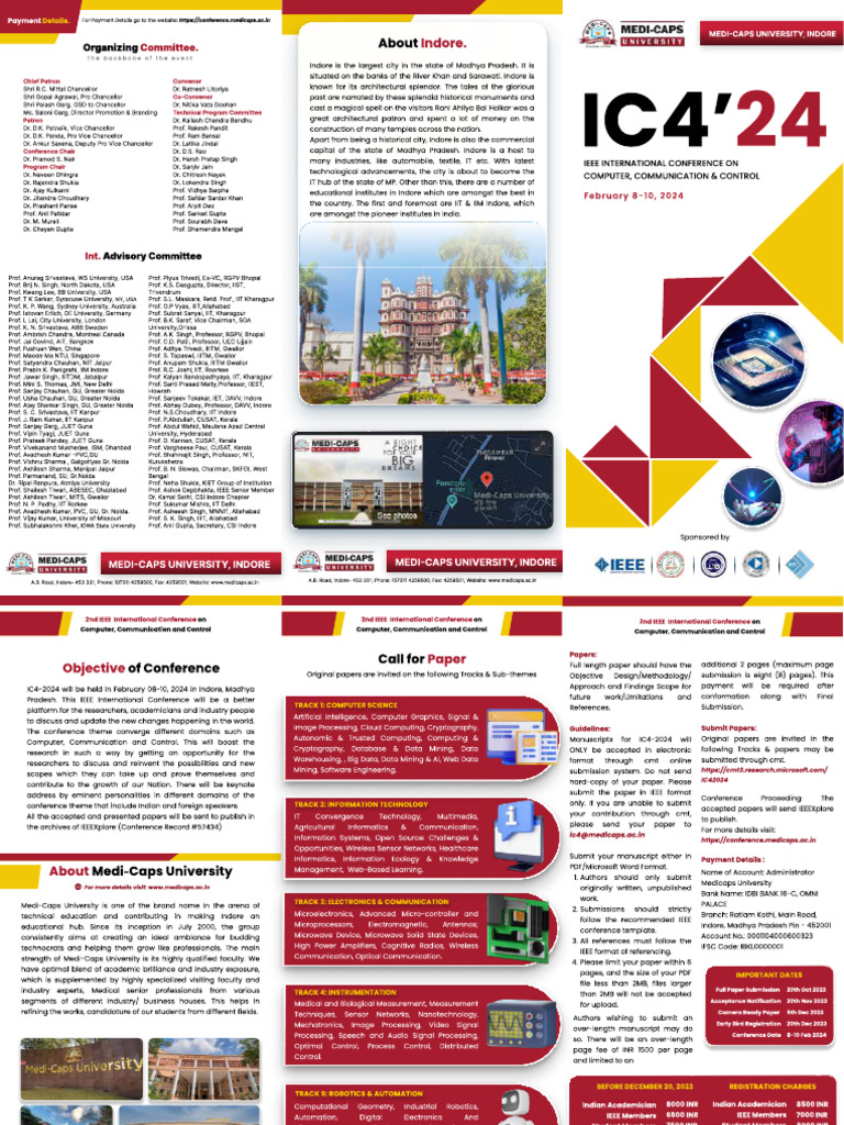 Brochure IC4-2024 IEEE Conference | PDF | Information And ...