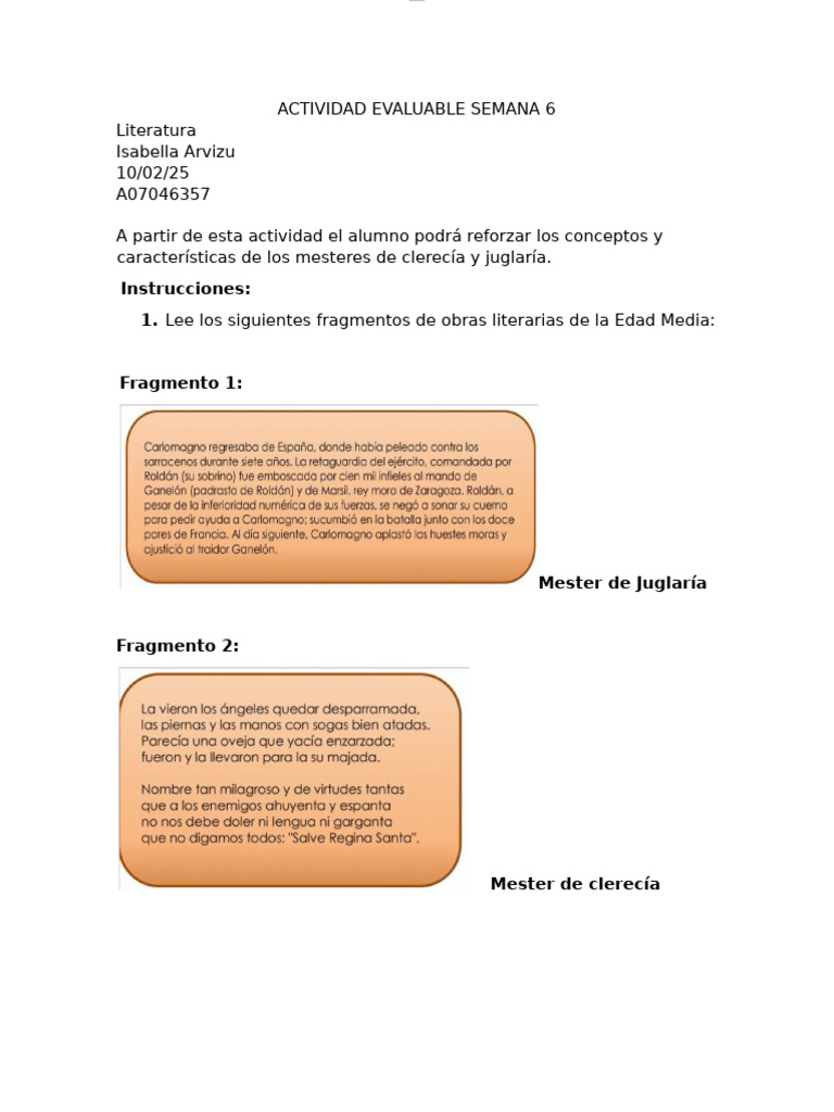Mester de Clerecía y Juglaría: Análisis | PDF