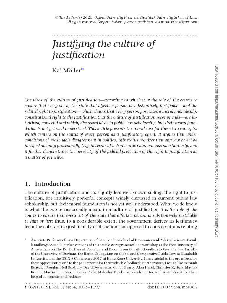 MÖLLER, Kai - Justifying the culture of justification | PDF | Democracy ...