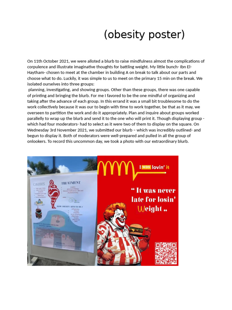 Obesity Poster | PDF