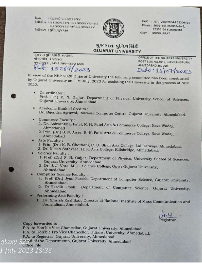 NEP Committee Letter | PDF