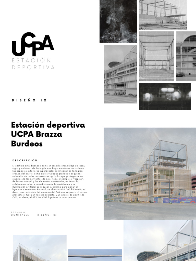 Diseño Sostenible de Estación Deportiva | PDF | Hormigón