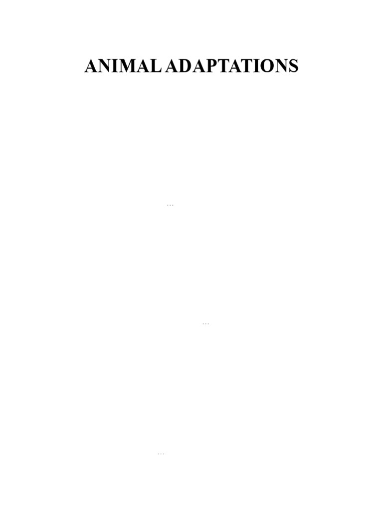 14 - Animal Adaptations Answer Sheet | PDF | Mimicry | Predation