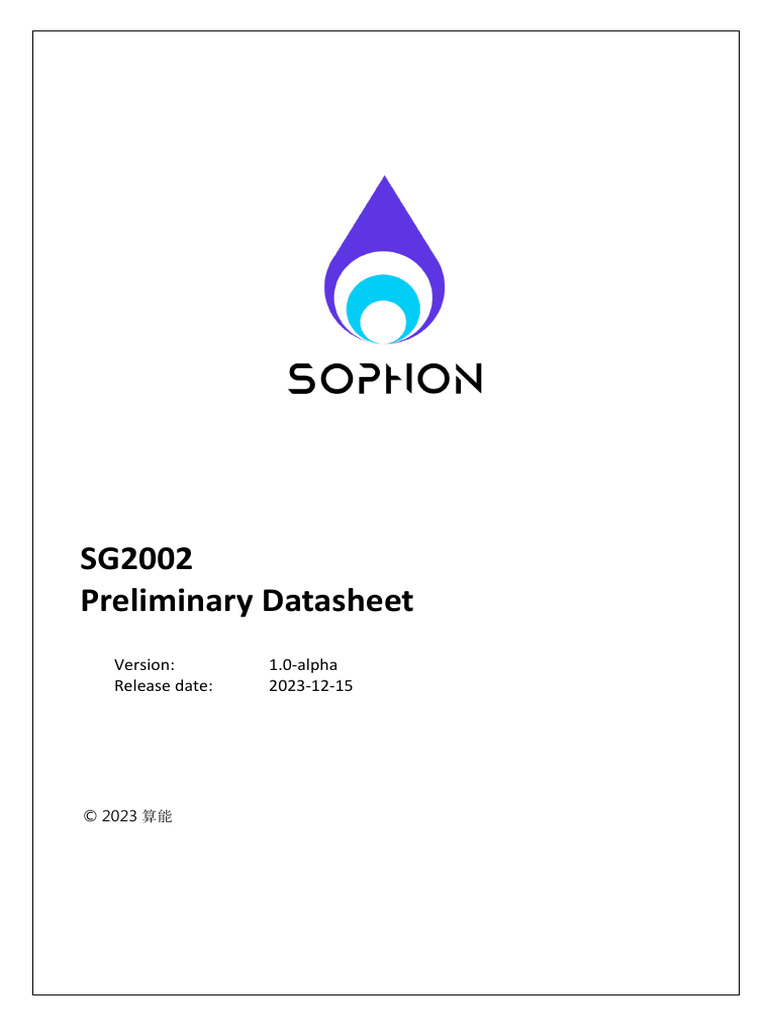 SG2002 Preliminary Datasheet V1.0-Alpha CN | PDF