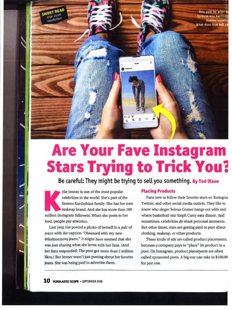 Are Your Fave Instagram Stars Trying To Trick You | PDF