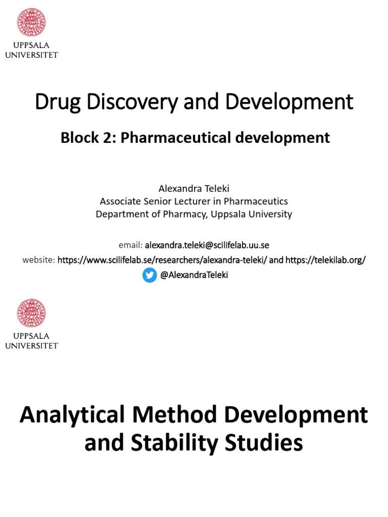 Lecture 3 Analytical Stability Process Development HT 2022 | PDF ...
