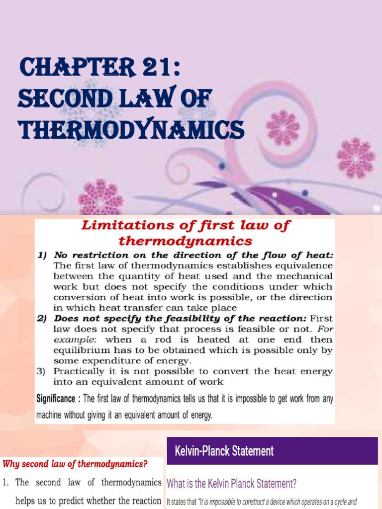 Second Law of Thermodynamics | PDF