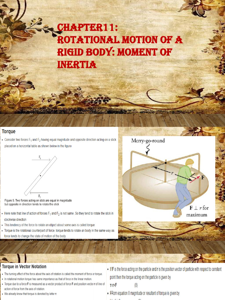 Class11 - Chapter11 - Rotational Motion-Moment of Inertia | PDF