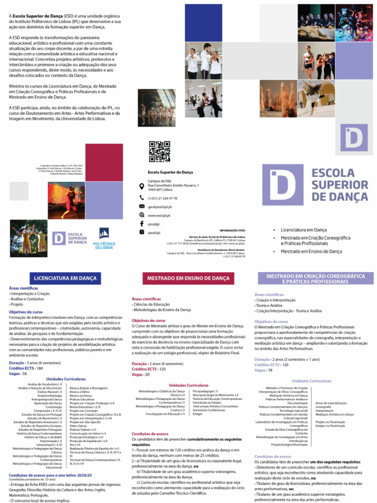 Folheto Informativo - ESD - 2024-25-PT | PDF