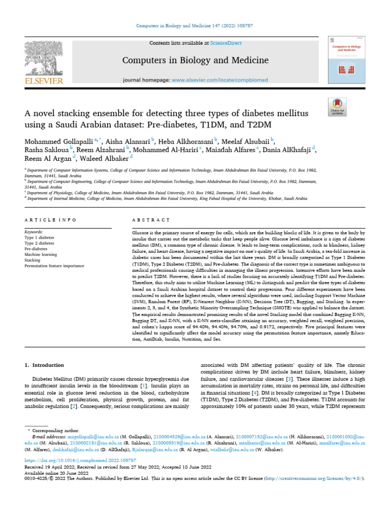 Diabetes Detection Using Machine Learning | PDF | Support Vector ...