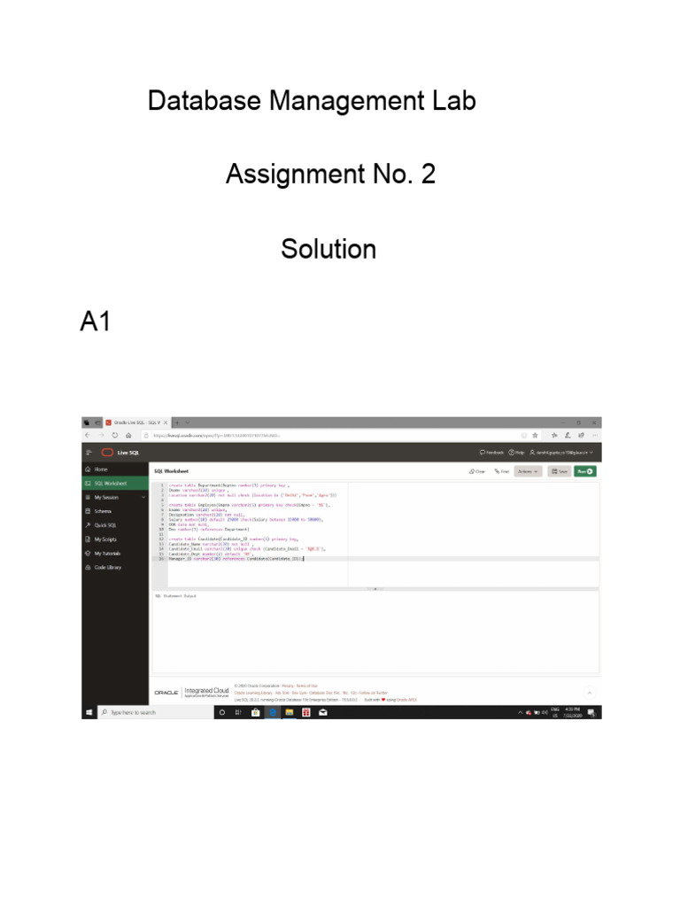 Assignment #2 DBMS | PDF