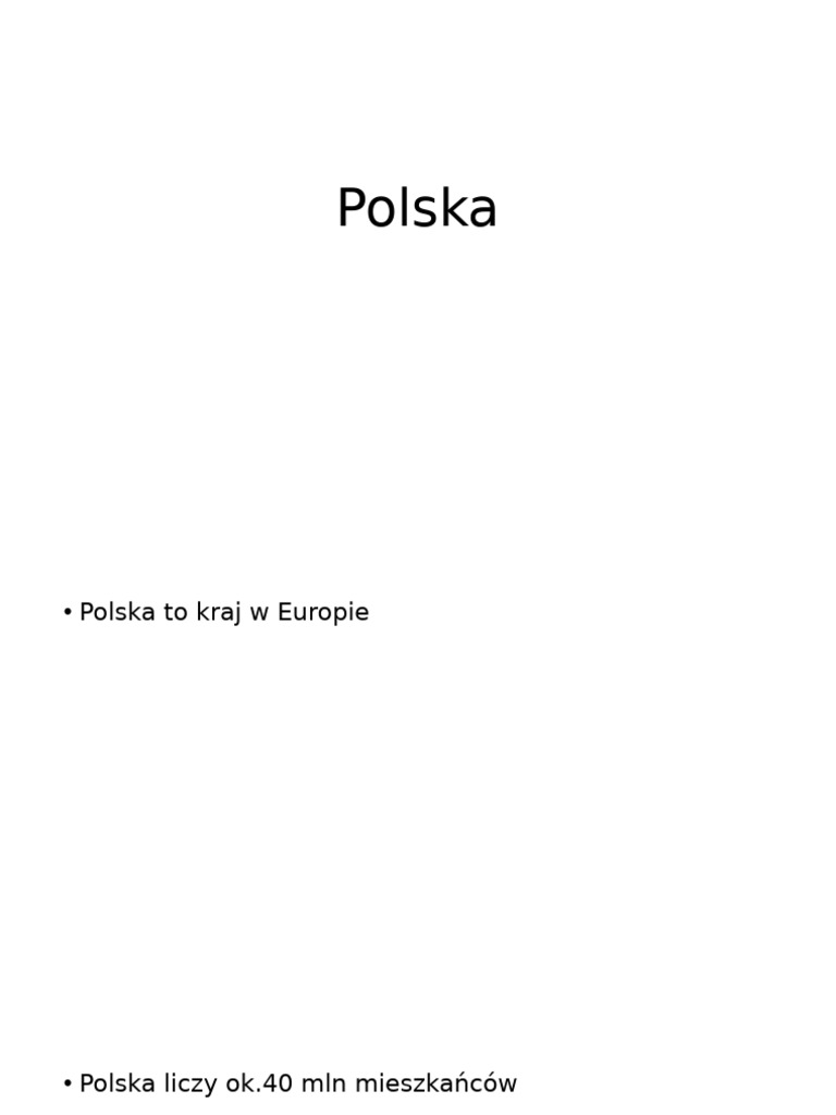 Prezentacja Polska | PDF