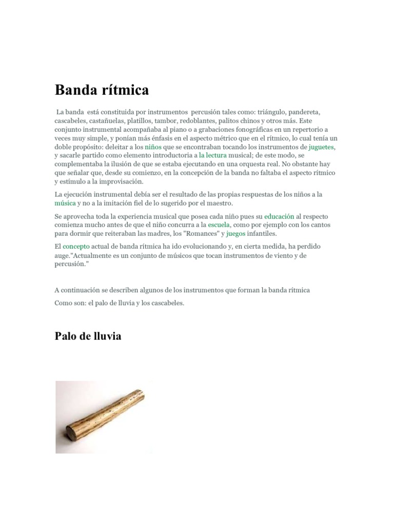 Introducción a la Banda Rítmica | PDF | Instrumentos musicales | Ritmo