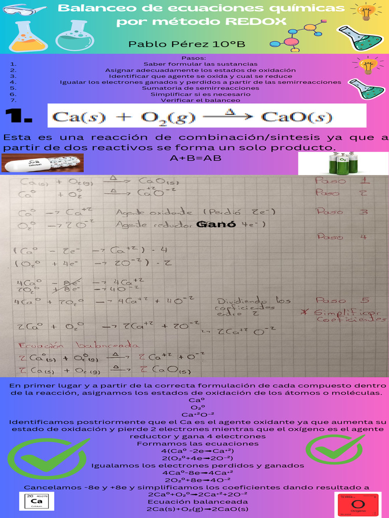 Balanceo de Ecuaciones Químicas REDOX | PDF | Redox | Reacciones químicas