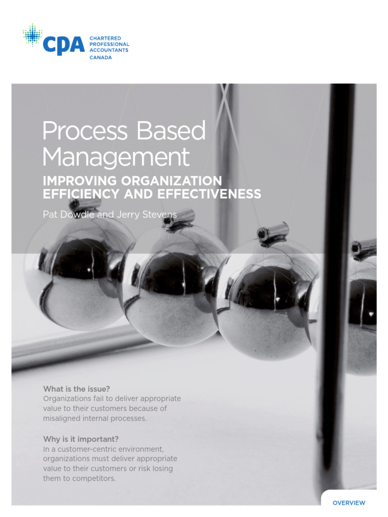 Process Based Management Overview 2014 | PDF | Incentive | Risk