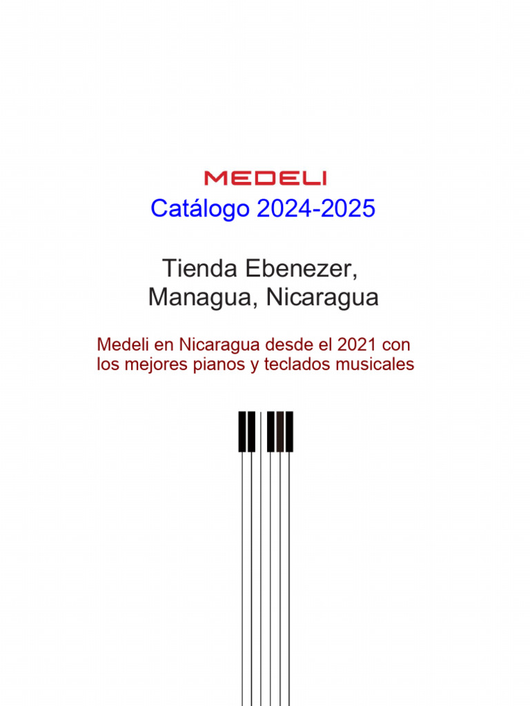 Catalogo Pianos 2024-2025 Medeli Esp | PDF | Piano | Altoparlante