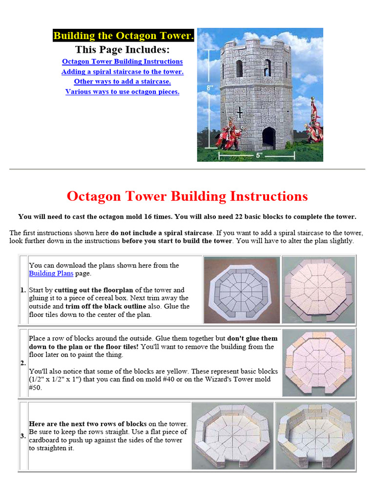 09 - Octagon Tower | PDF | Stairs | Arrow